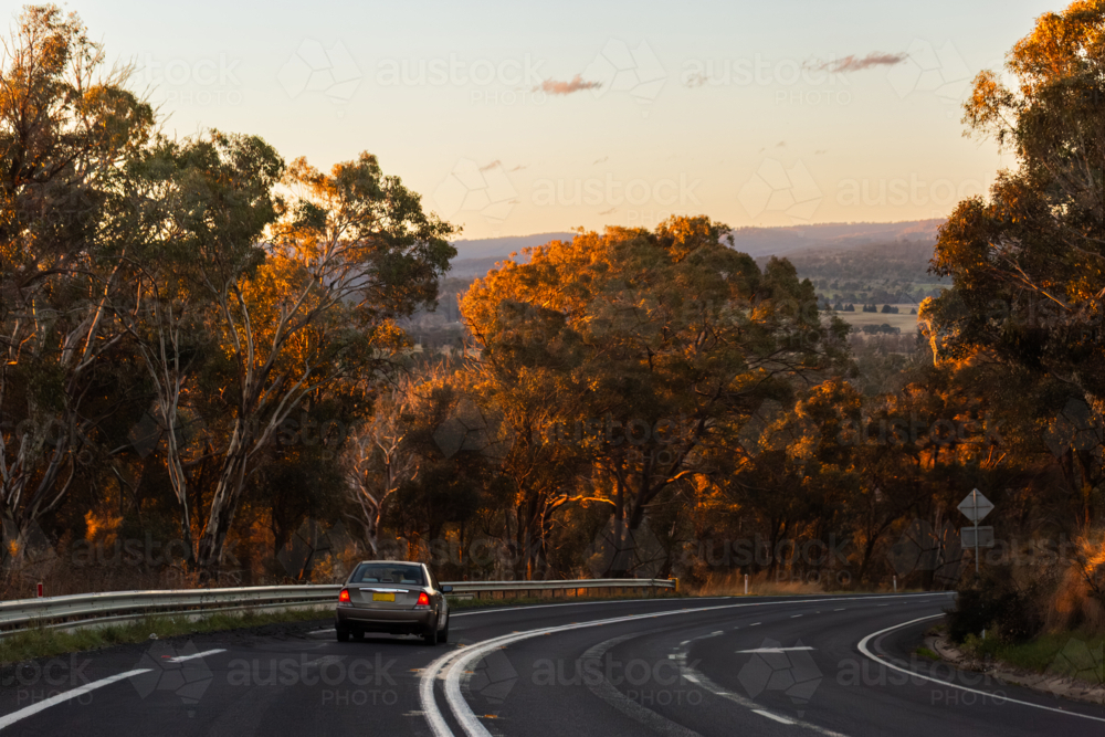 Image of A country road stretches through the Australian countryside ...