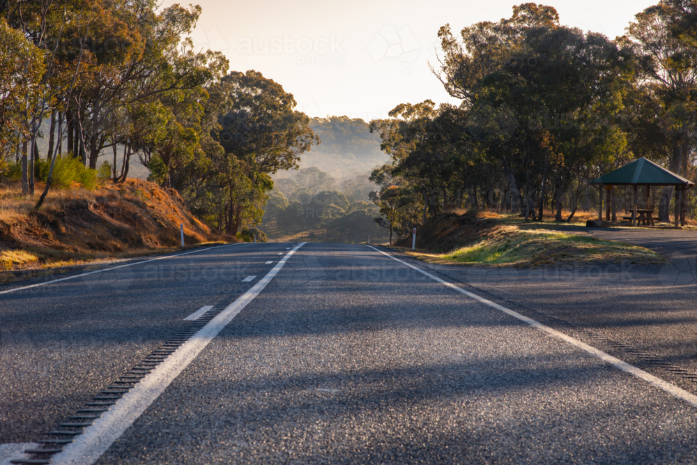 Image of A quiet country road stretches through the Australian ...