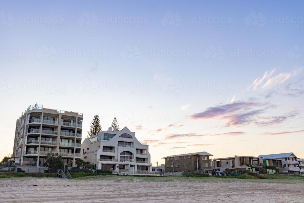 Image of Absolute waterfront residential buildings along Miami Beach on ...
