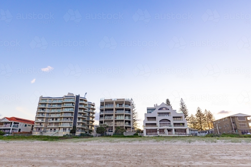 Image of Absolute waterfront residential buildings along Miami Beach on ...