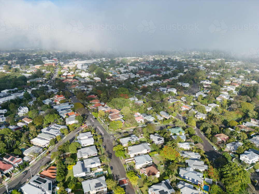 Image of Aerial image looking over the northern suburb of Ashgrove in ...