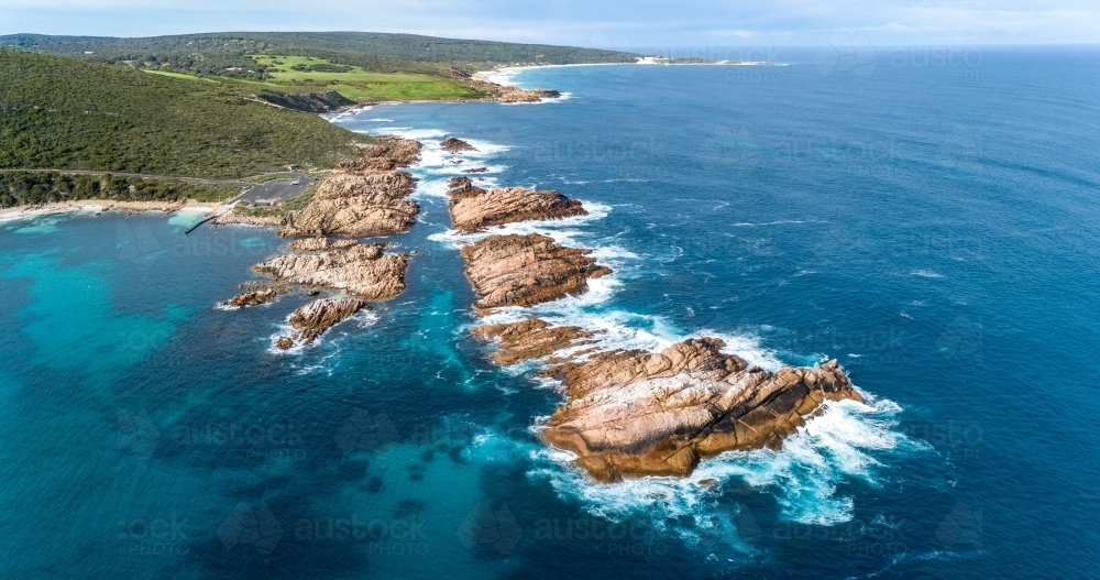 Image of Aerial panorama of Canal Rocks, coastline, and ocean ...