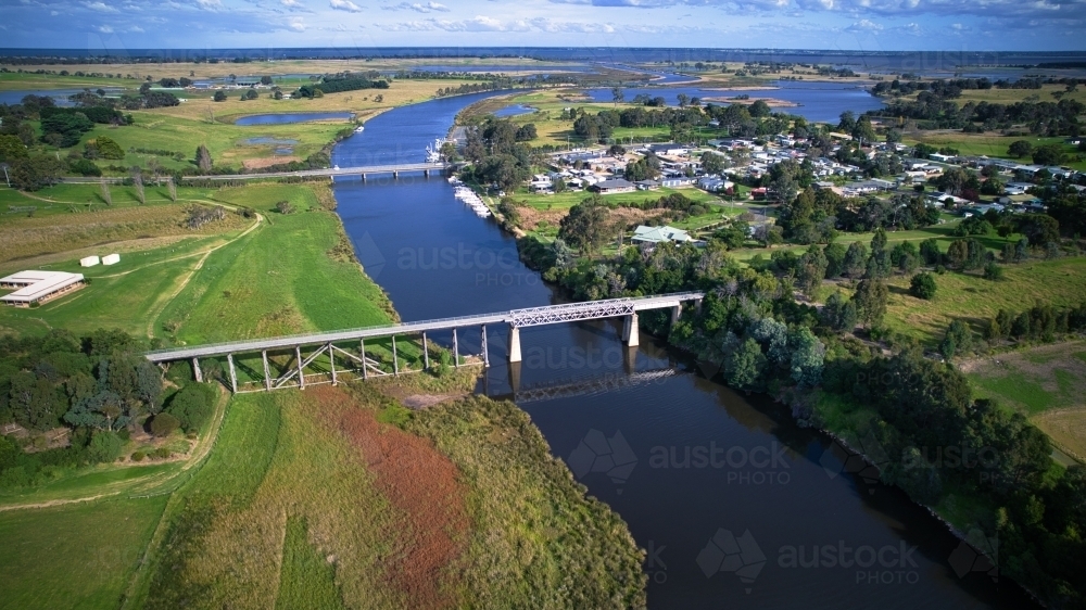 Image of Aerial photo of Nicholson River - Austockphoto