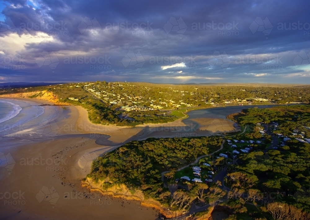 Image of Aerial View of Anglesea - Austockphoto