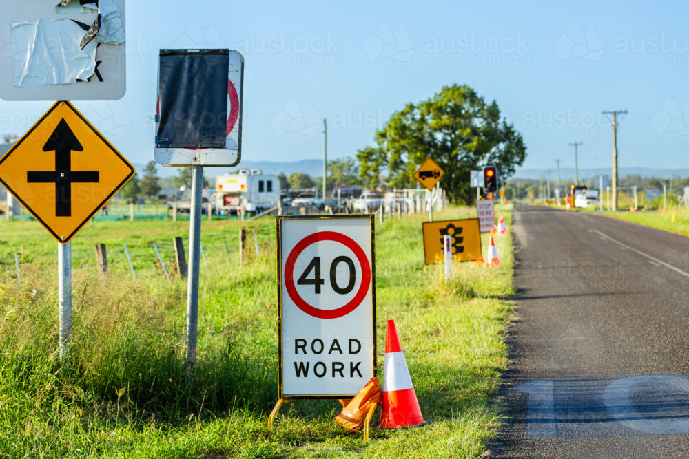 Image of Aerial view of army camp road outside Singleton with Bypass ...
