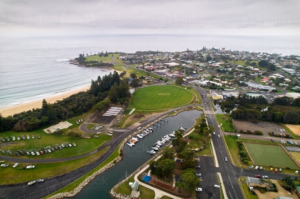 Image of Aerial View of Bermagui - Austockphoto