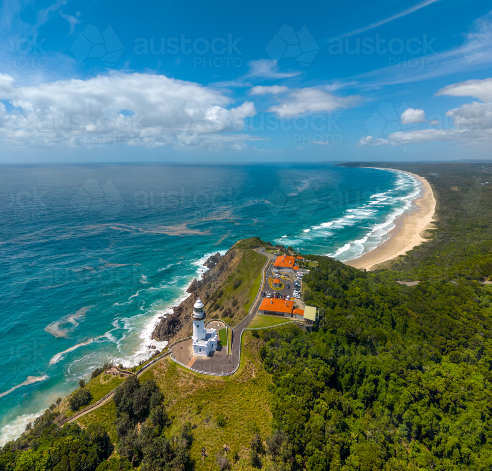Image of Aerial view of Byron Bay - Austockphoto