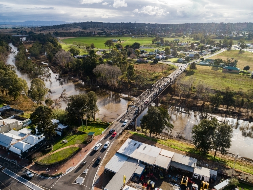 Image of Aerial view of Dunolly Ford Bridge to roundabout in Singleton ...