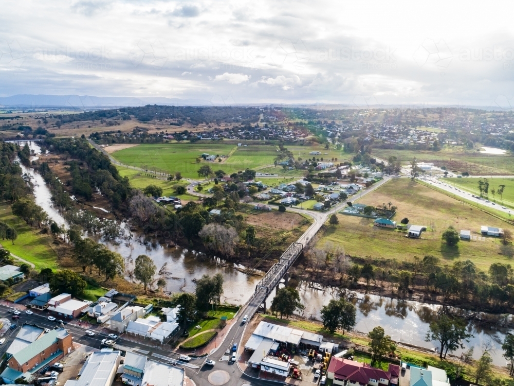 Image of Aerial view of Dunolly Ford Bridge to roundabout in Singleton ...