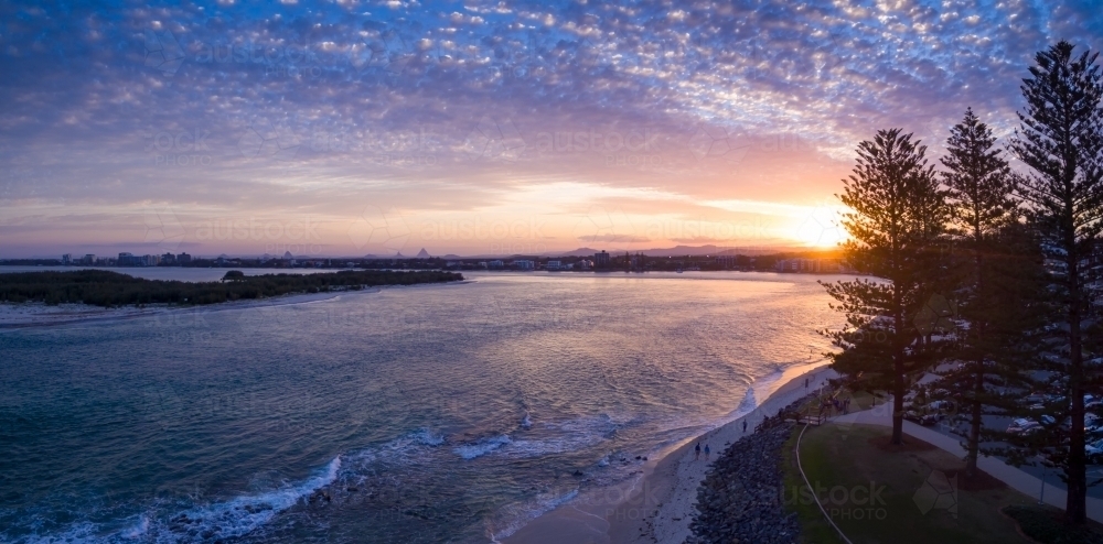 Image of Aerial view of Happy Valley and Pumicestone Passage, at ...