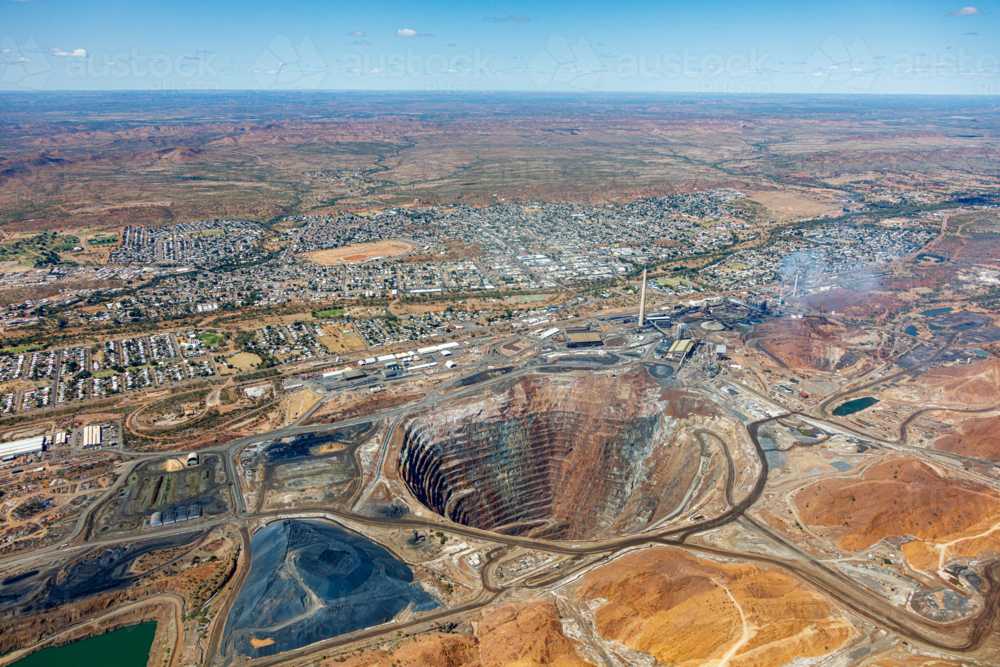 Image of Aerial view of Mount Isa - Austockphoto