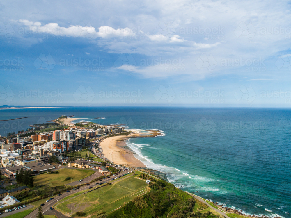 Image of Aerial view of Newcastle city with houses and apartments by ...