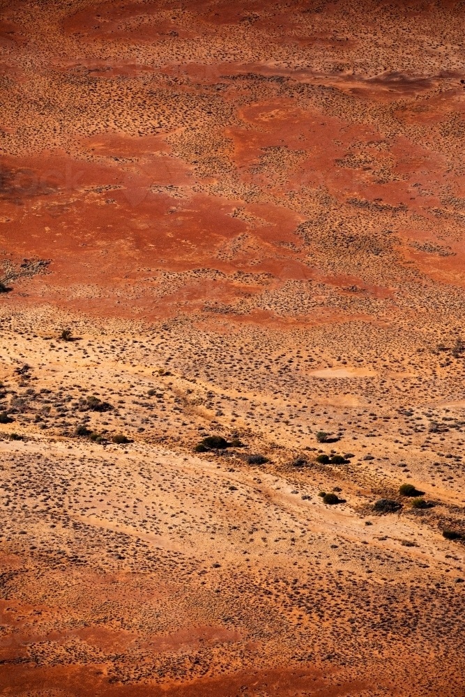 Image of aerial view of outback landscape - Austockphoto