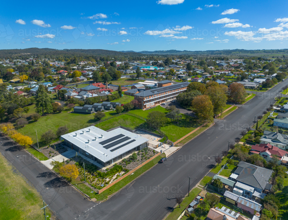 Image of Aerial view of the Ambulance Station and Hospital at Glen Innes, New South Wales ...