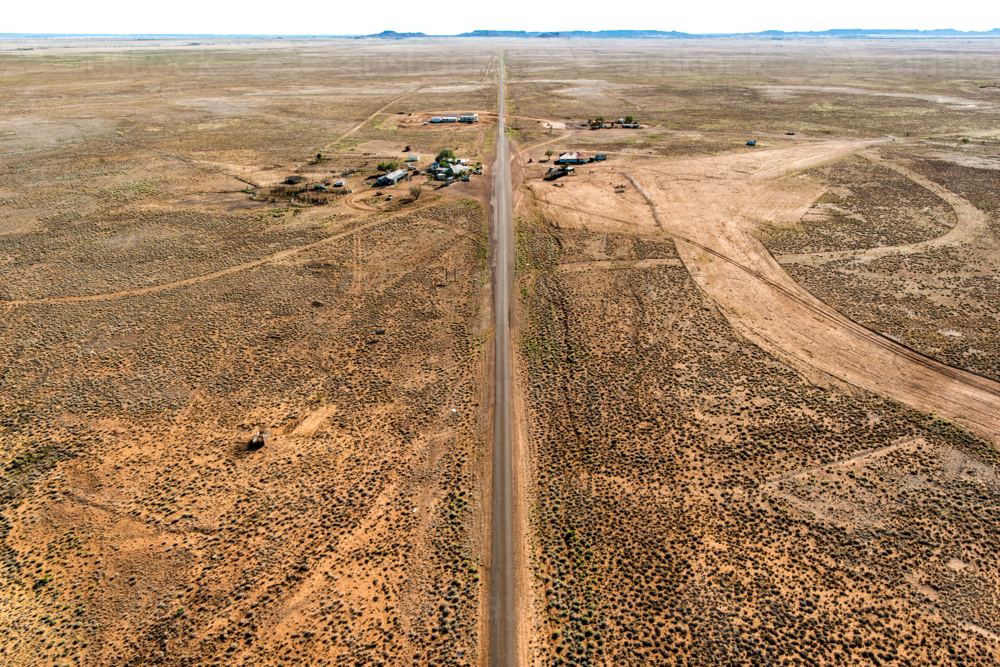 Image of Aerial view of the tiny outback settlement of Middleton ...