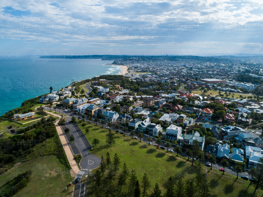 Image of Aerial views of Newcastle from in King Edward Park showing ...