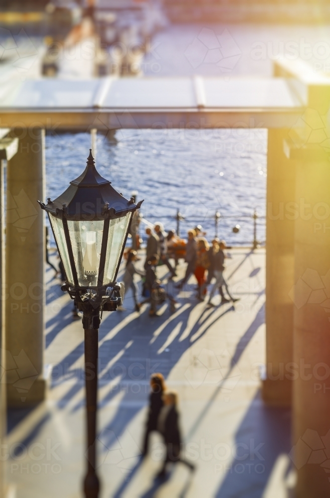 Image of Afternoon shadows at Circular Quay - Austockphoto
