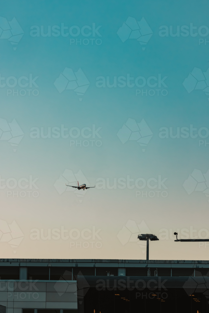 Image of Airplane coming into land over Sydney Airport Domestic ...