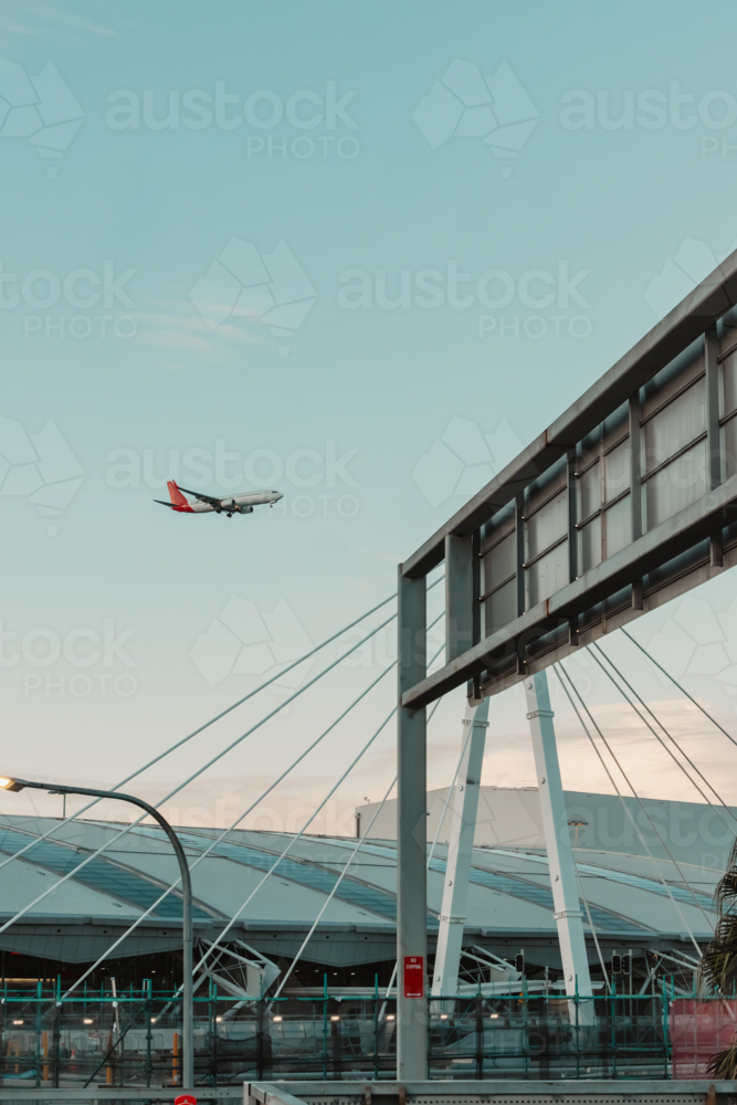 Image of Airplane coming into land over Sydney Airport Domestic ...
