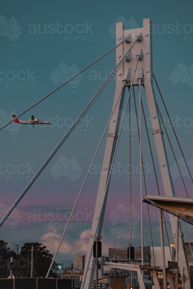 Image of Airplane coming into land over Sydney Airport Domestic ...