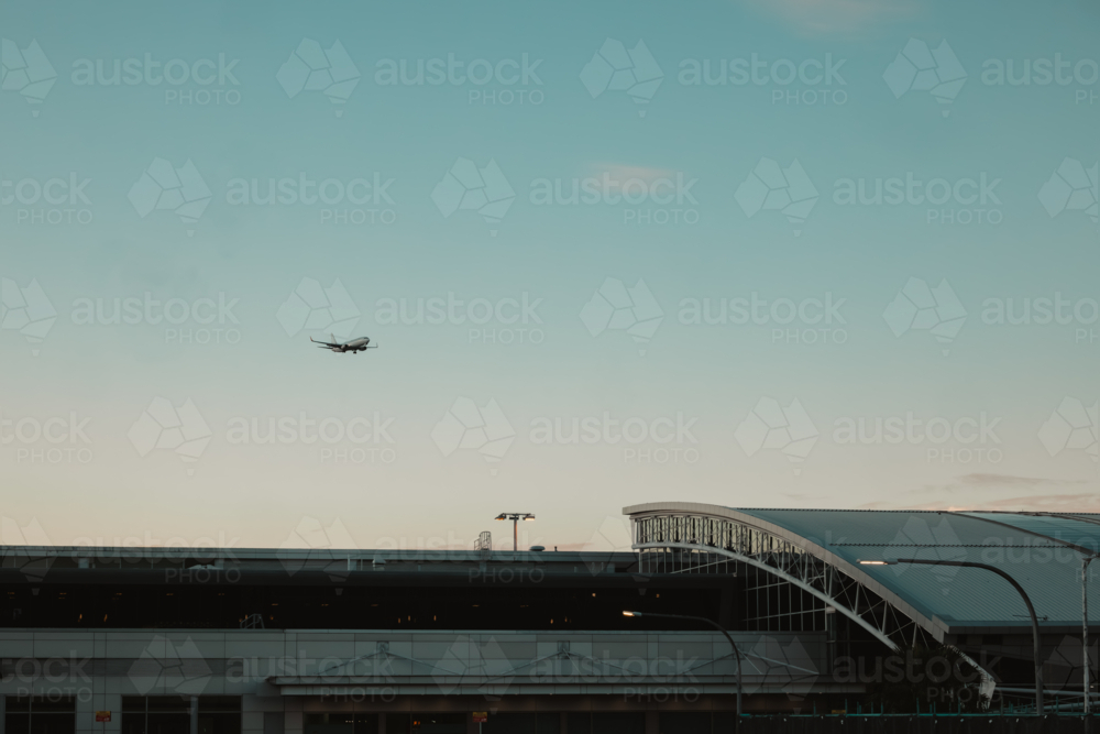 Image of Airplane coming into land over Sydney Airport Domestic ...