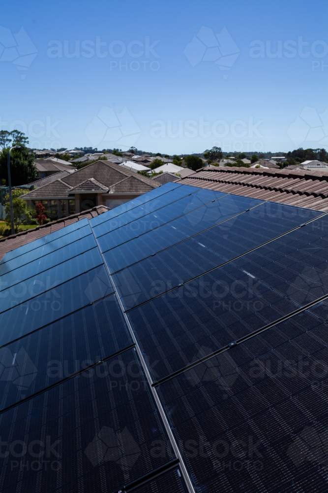 Image of All black bi-facial solar panels installed on Australian roof ...