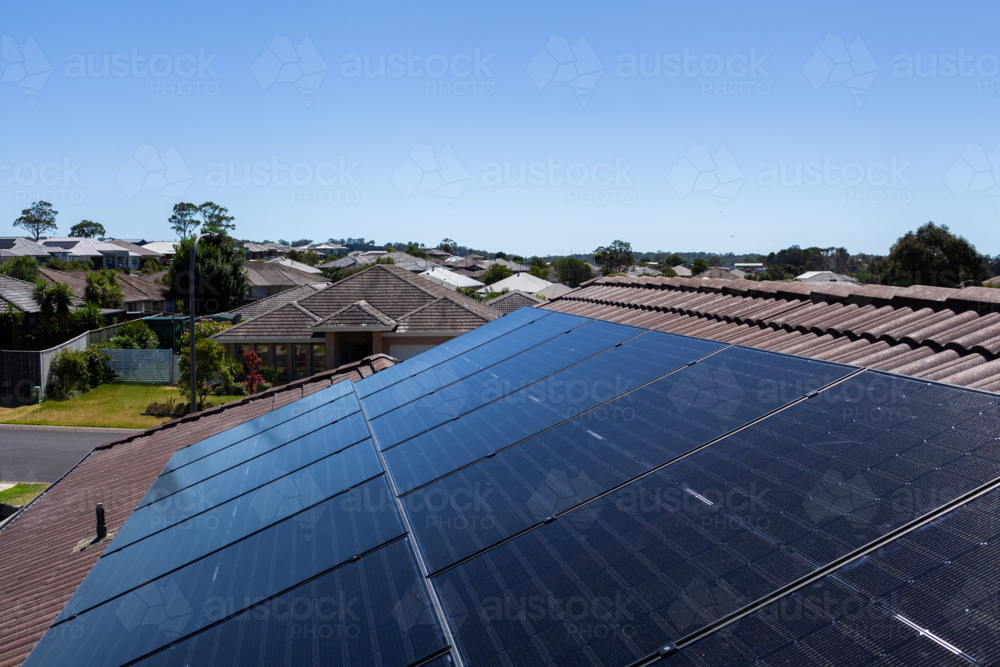 Image of All black bi-facial solar panels installed on Australian roof ...