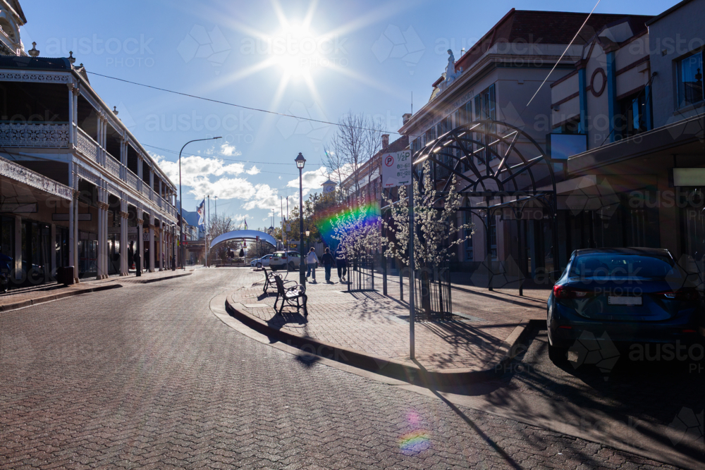 Image of Armidale city streetscape on late winter afternoon with ...
