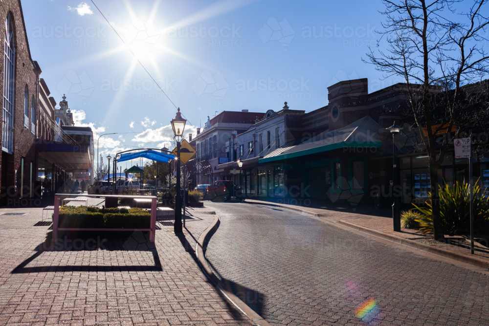 Image of Armidale city streetscape on late winter afternoon with ...