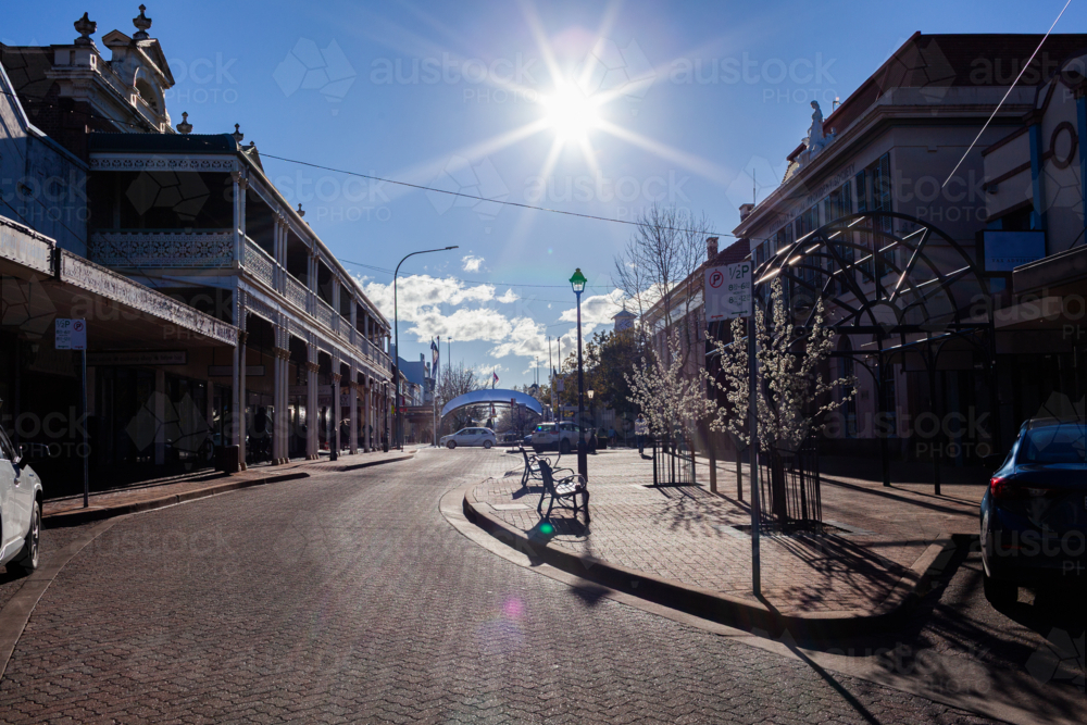 Image of Armidale city streetscape on late winter afternoon with ...