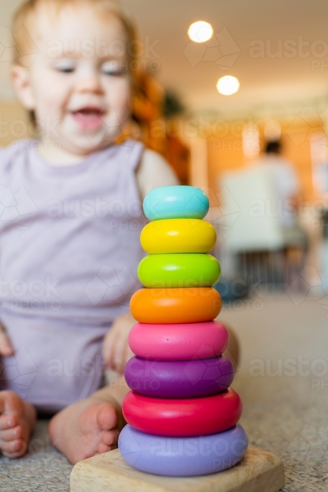 Image of Baby learning through play developing fine motor skills with ...