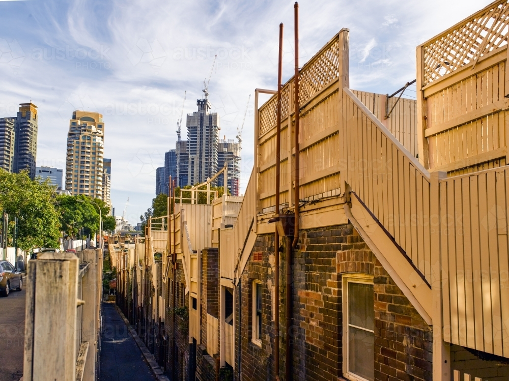 Image of Backstreet in Sydney in the afternoon - Austockphoto