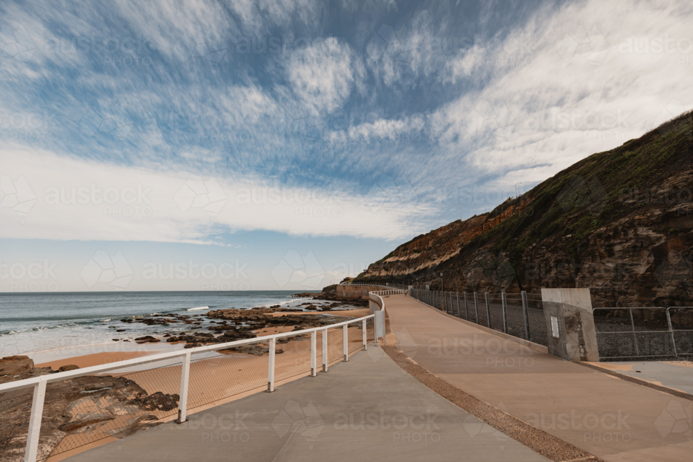 Image of Bathers Way coastal walk in Newcastle NSW - Austockphoto
