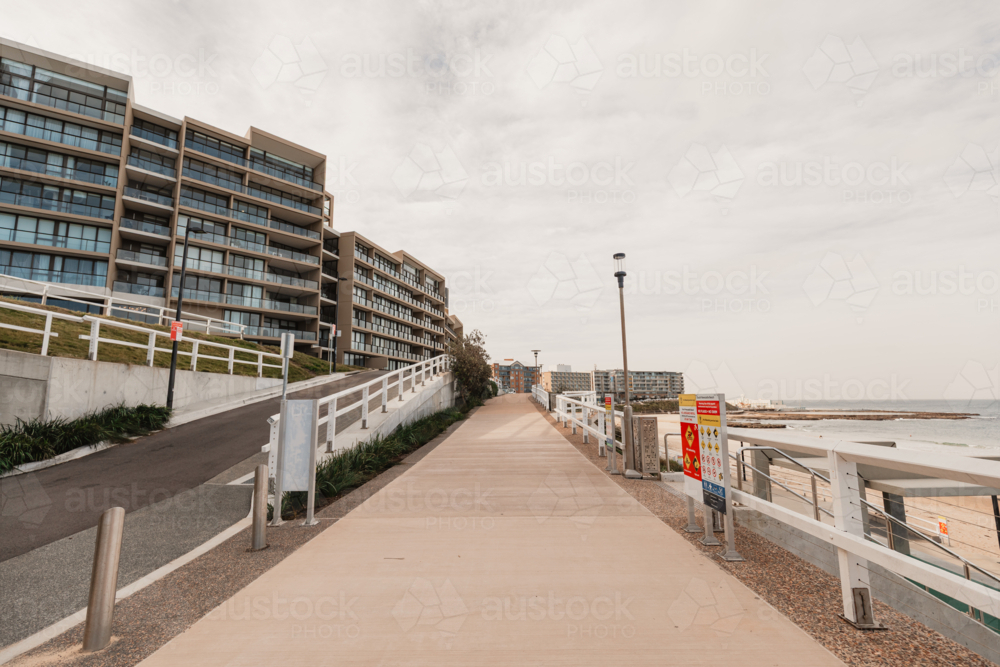 Image of Bathers Way walking path in Newcastle leading towards city ...