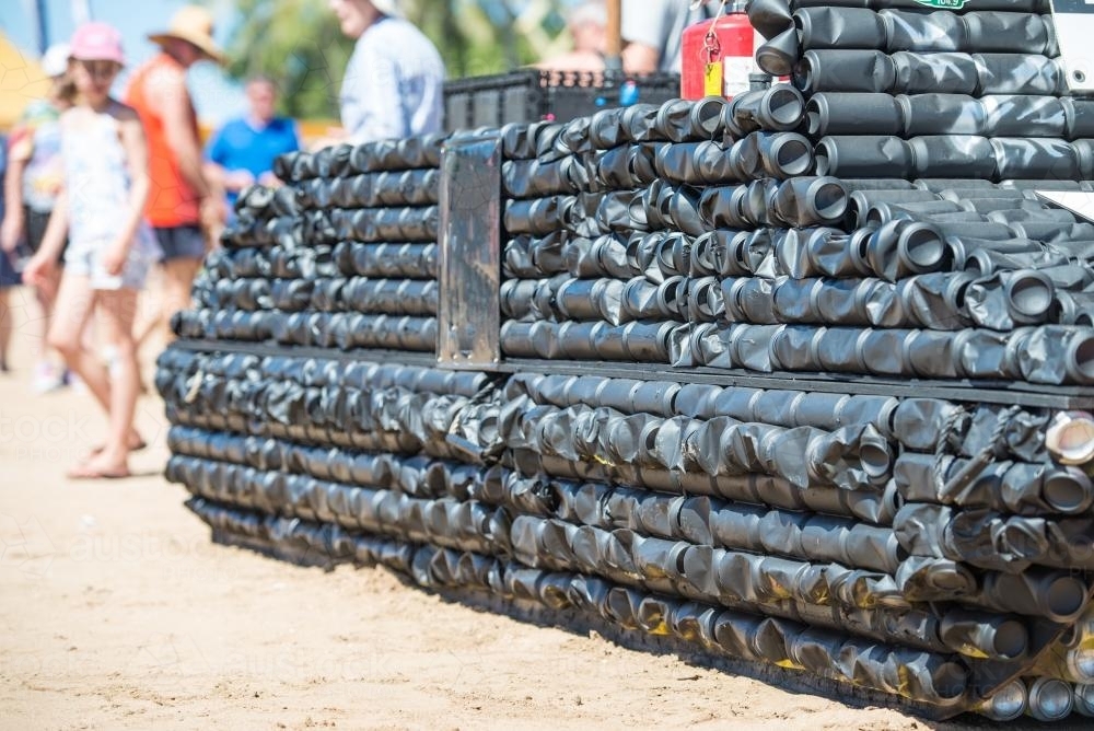 Image of Beer can boat - Darwin Beer Can Regatta - 2016 - Austockphoto