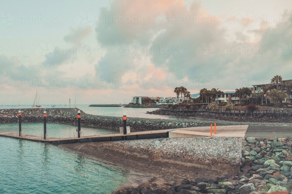 Image of Boat Ramp at the Coral Sea Marina at Airlie Beach - Austockphoto