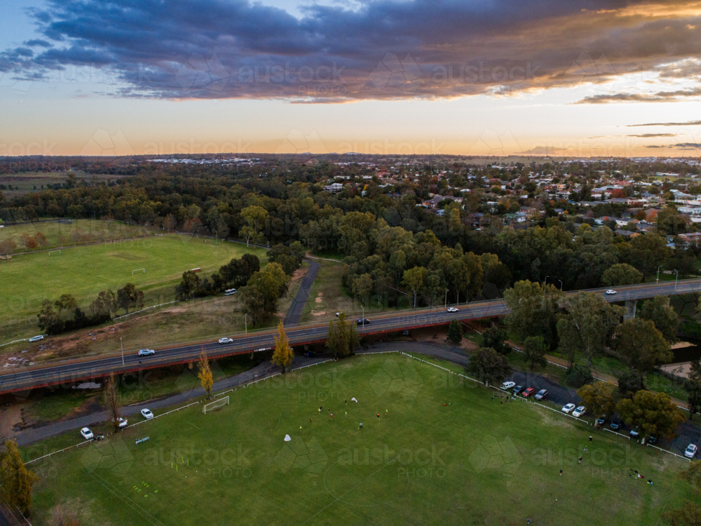 Image of Bridge over the Macquarie River in Dubbo city in the Orana ...