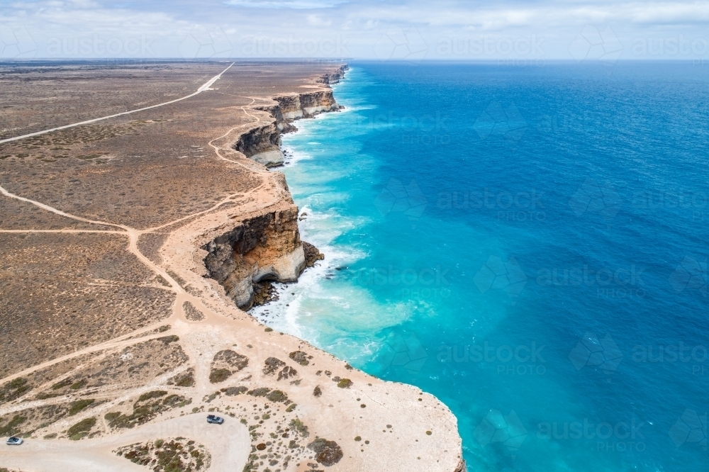Image of Bunda Cliffs along the Great Australian Bight. - Austockphoto