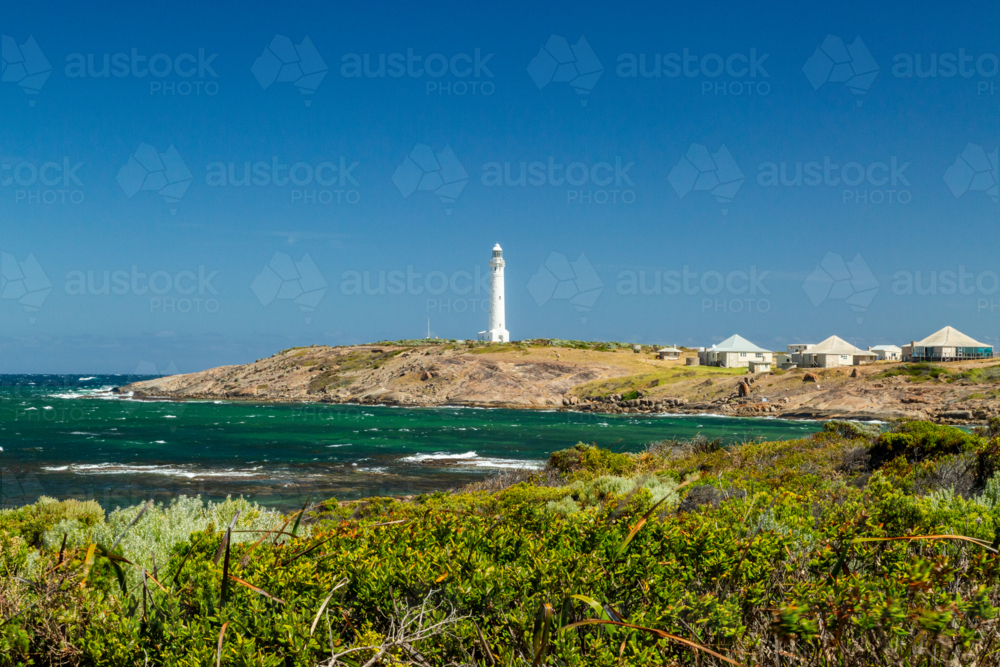 Image of Cape Leeuwin Lighthouse and coastline. - Austockphoto