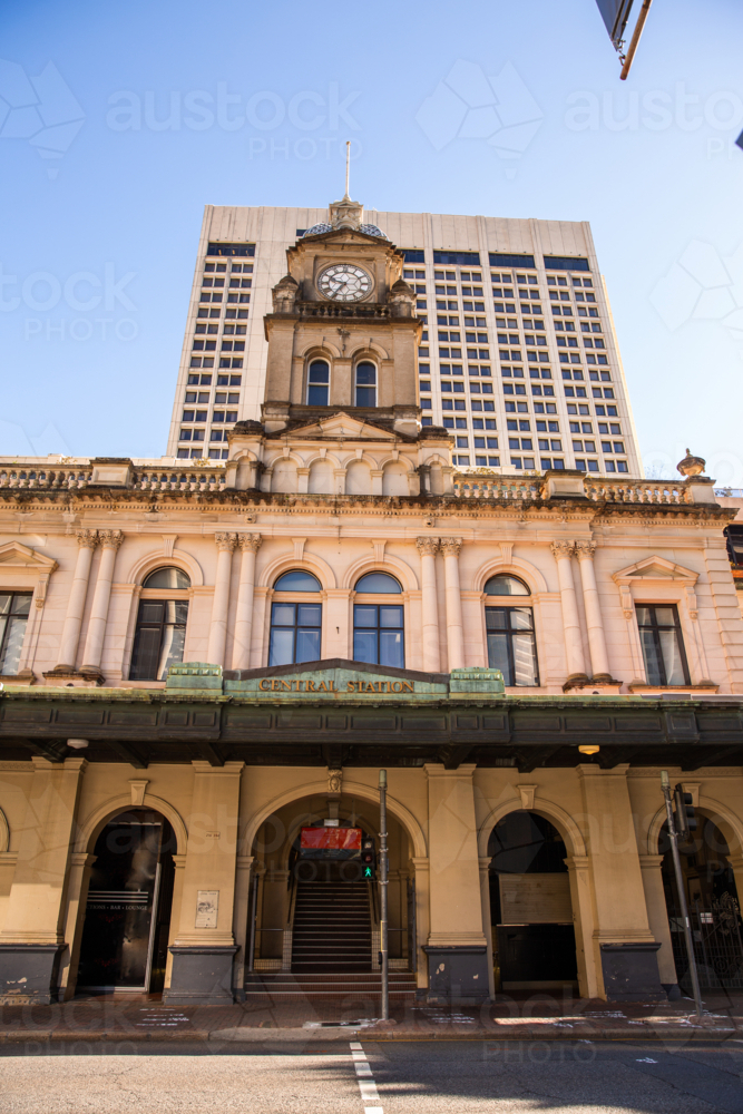 Image of central station in Brisbane historical building and clock ...