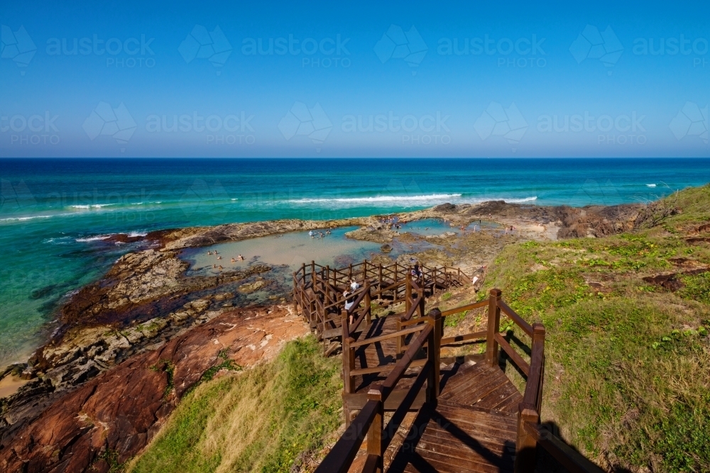 Image of Champagne Pools, natural rock pools - Austockphoto