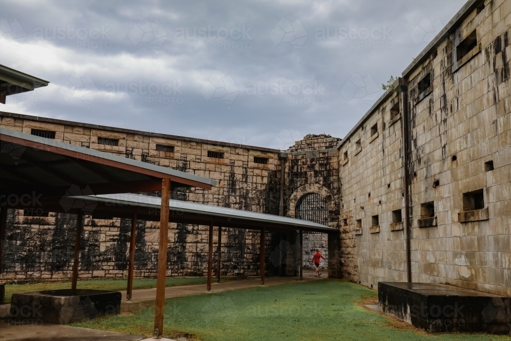 Image of child exploring the ruins of Trial Bay Gaol at Arakoon NSW ...