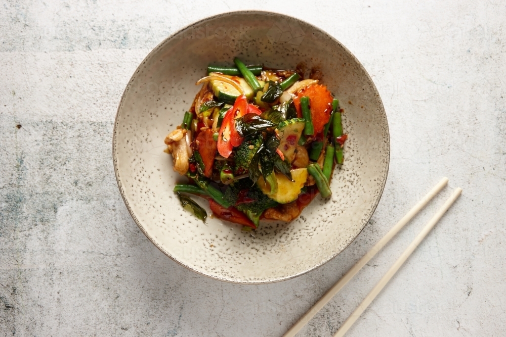 Image of Chili basil dish - Austockphoto