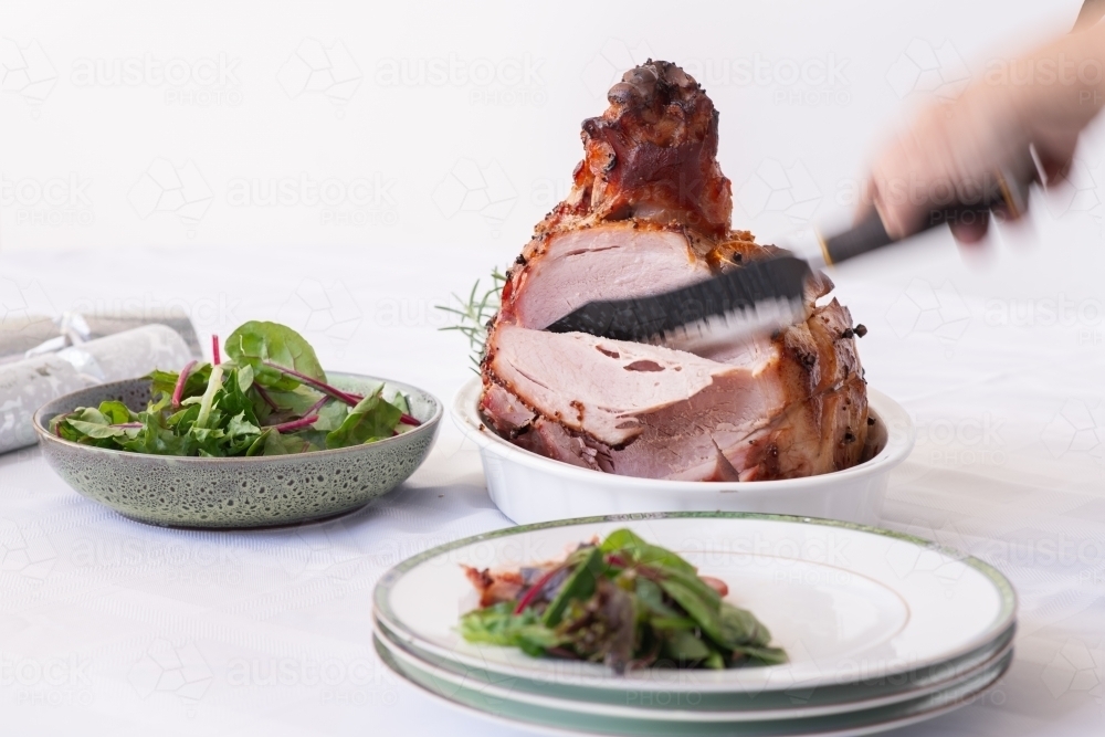 Image of christmas ham - Austockphoto
