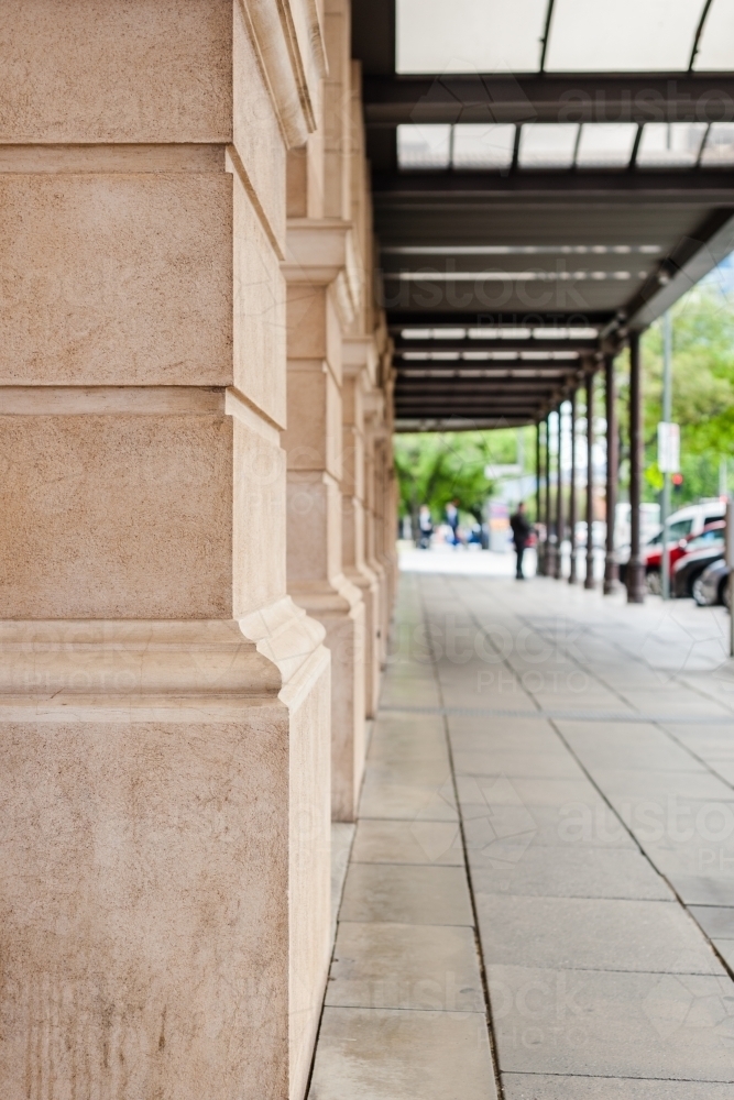 Image of city footpath - Austockphoto
