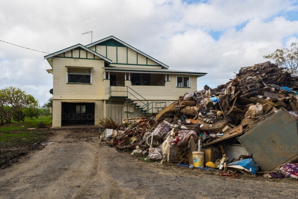 Image of clean up after flooding - Austockphoto
