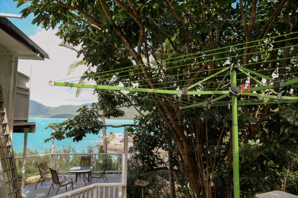 Image of Clothesline with water view at Shute Harbour in the ...