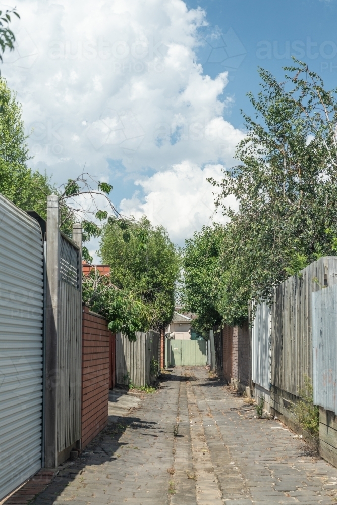 Image of Cobblestone laneway - Austockphoto