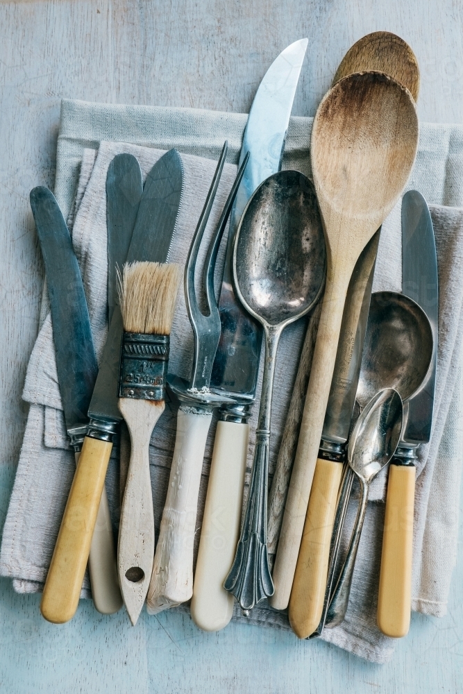 Image of Collection of utensils. - Austockphoto