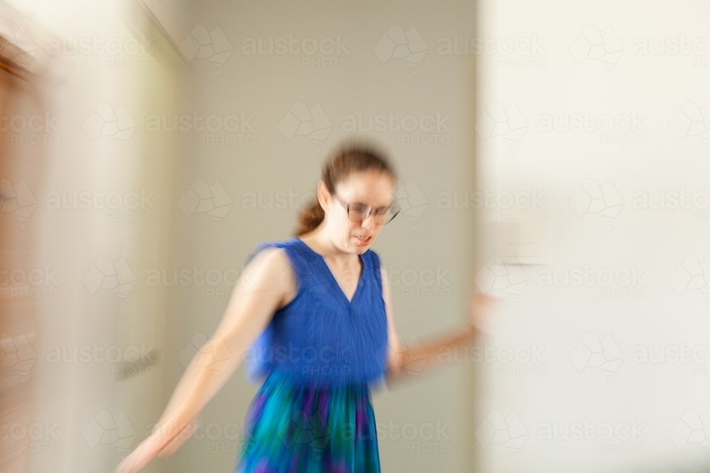 Image of Concept - vertigo, spinning, dizziness. Person trying to walk ...